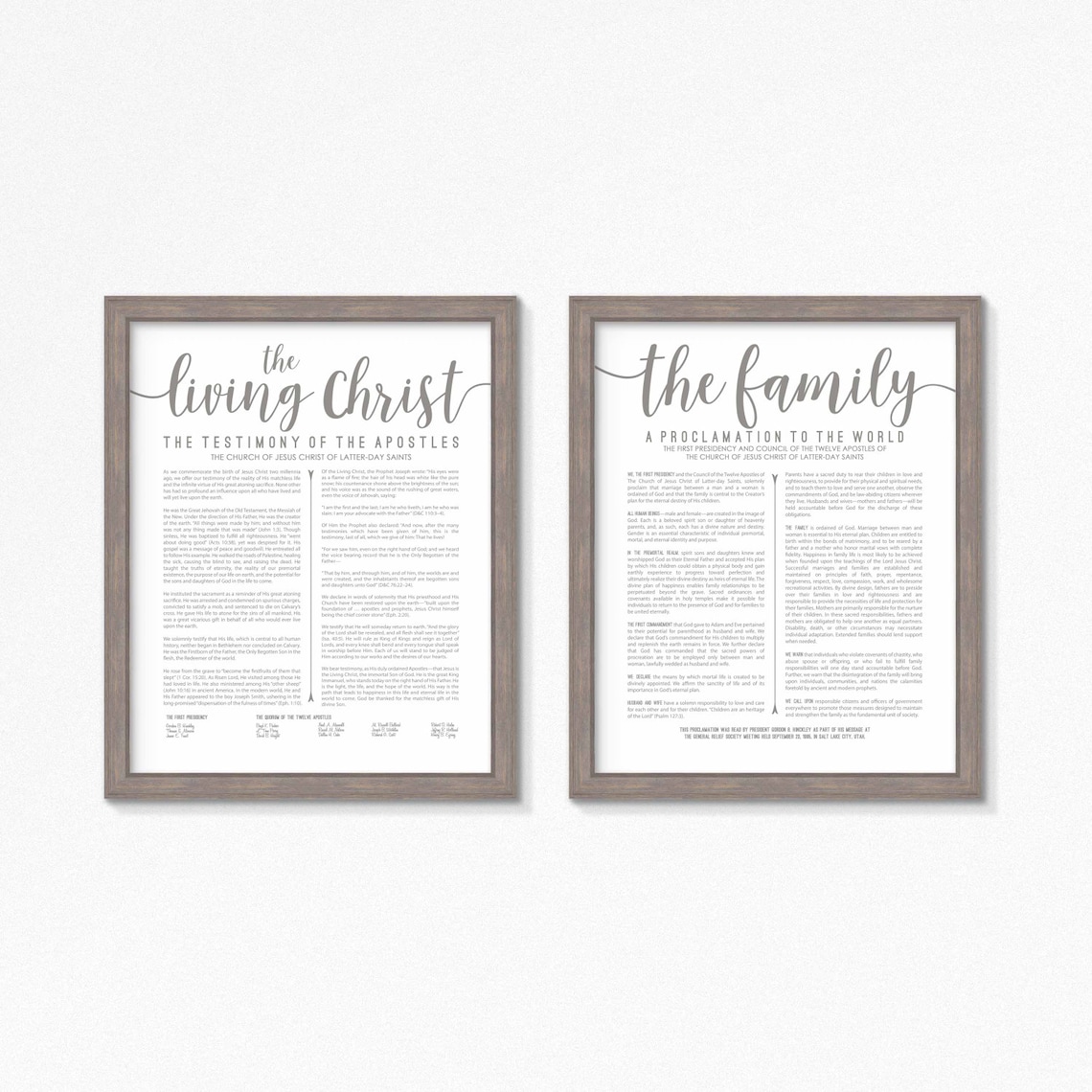 LDS the Living Christ and Family Proclamation Printable-choose - Etsy