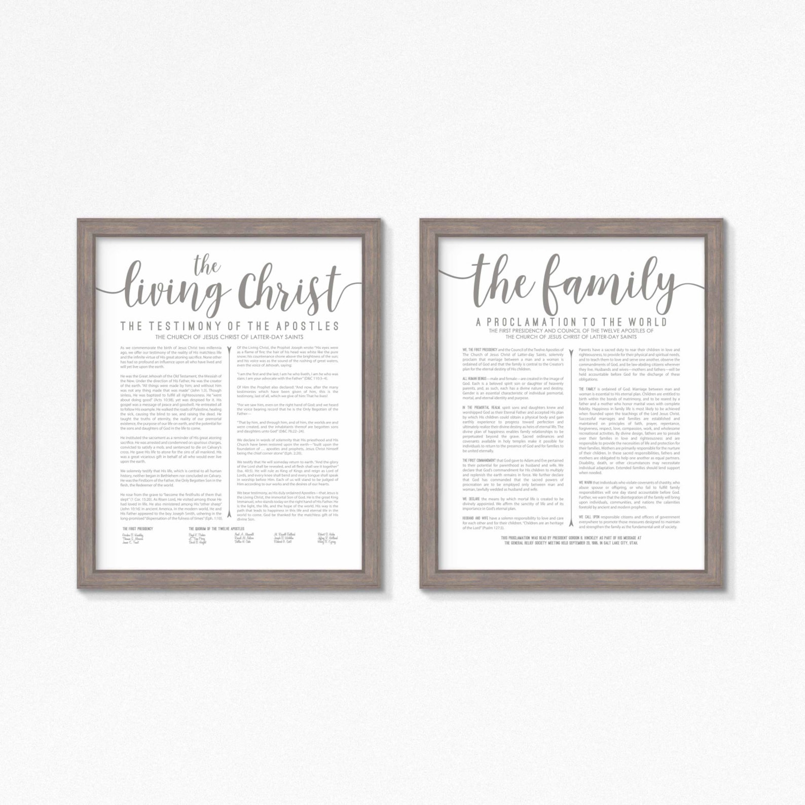 LDS the Living Christ and Family Proclamation Printable-choose - Etsy