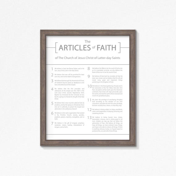 Lds Church Topics Articles Of Faith Posters