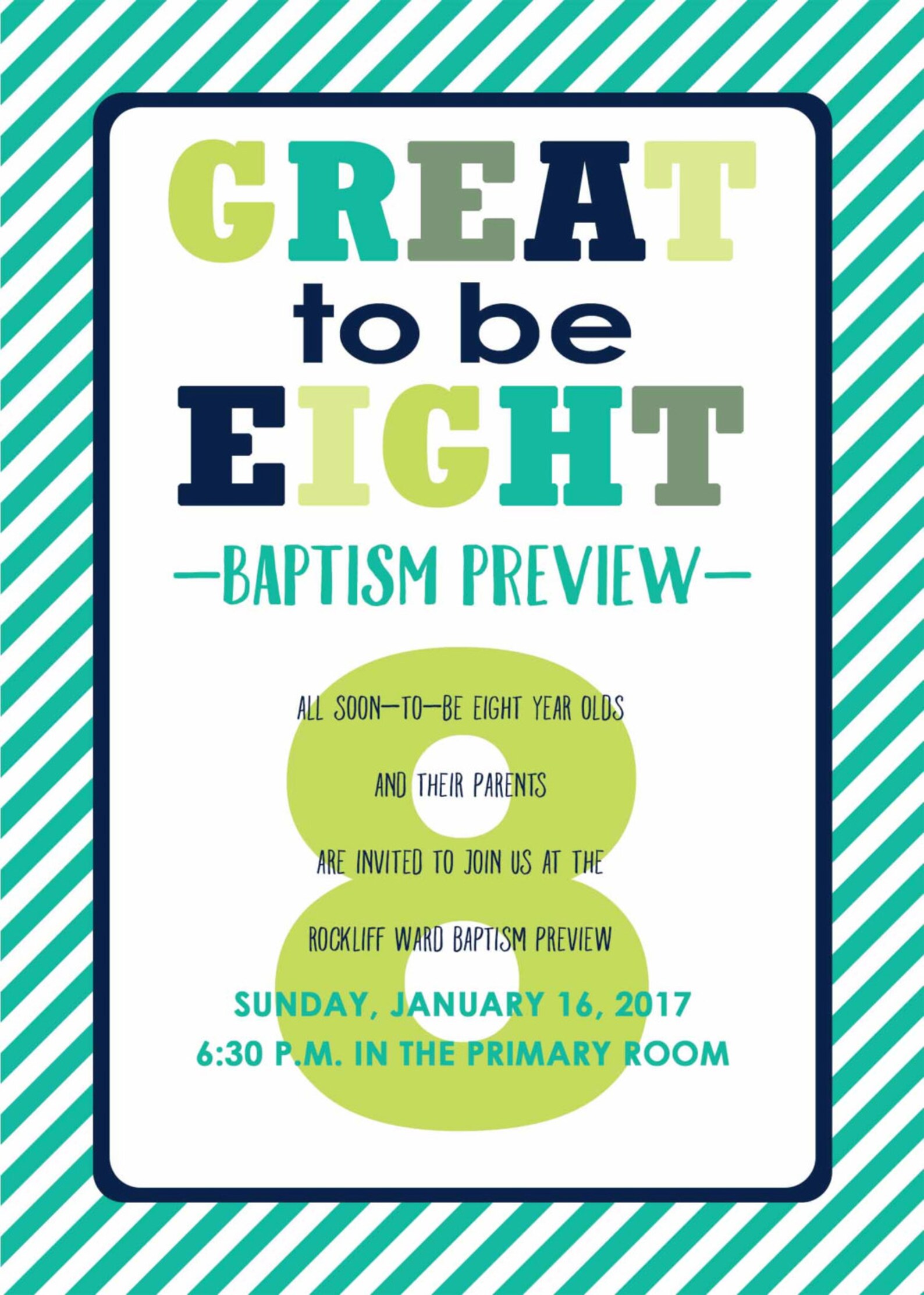 LDS Baptism Preview Printable Invitation 5x7 or 4x6-great to - Etsy