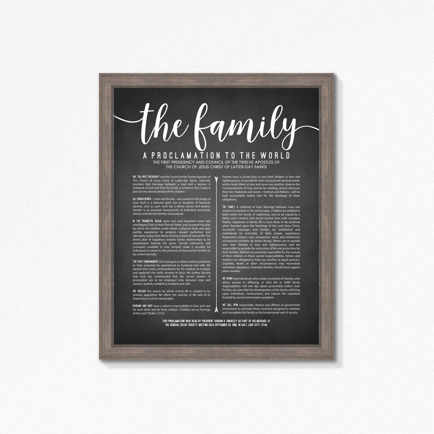 LDS Family Proclamation-Printable-Multiple Size Choices | Etsy
