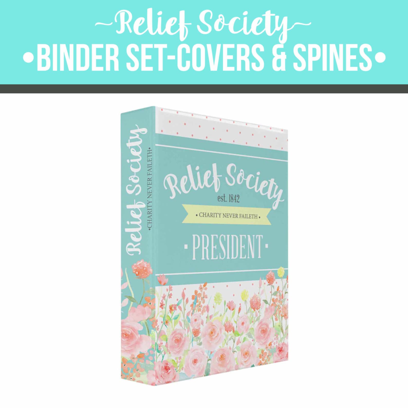 LDS Relief Society Binder Covers & Spines-instant Download Printables ...