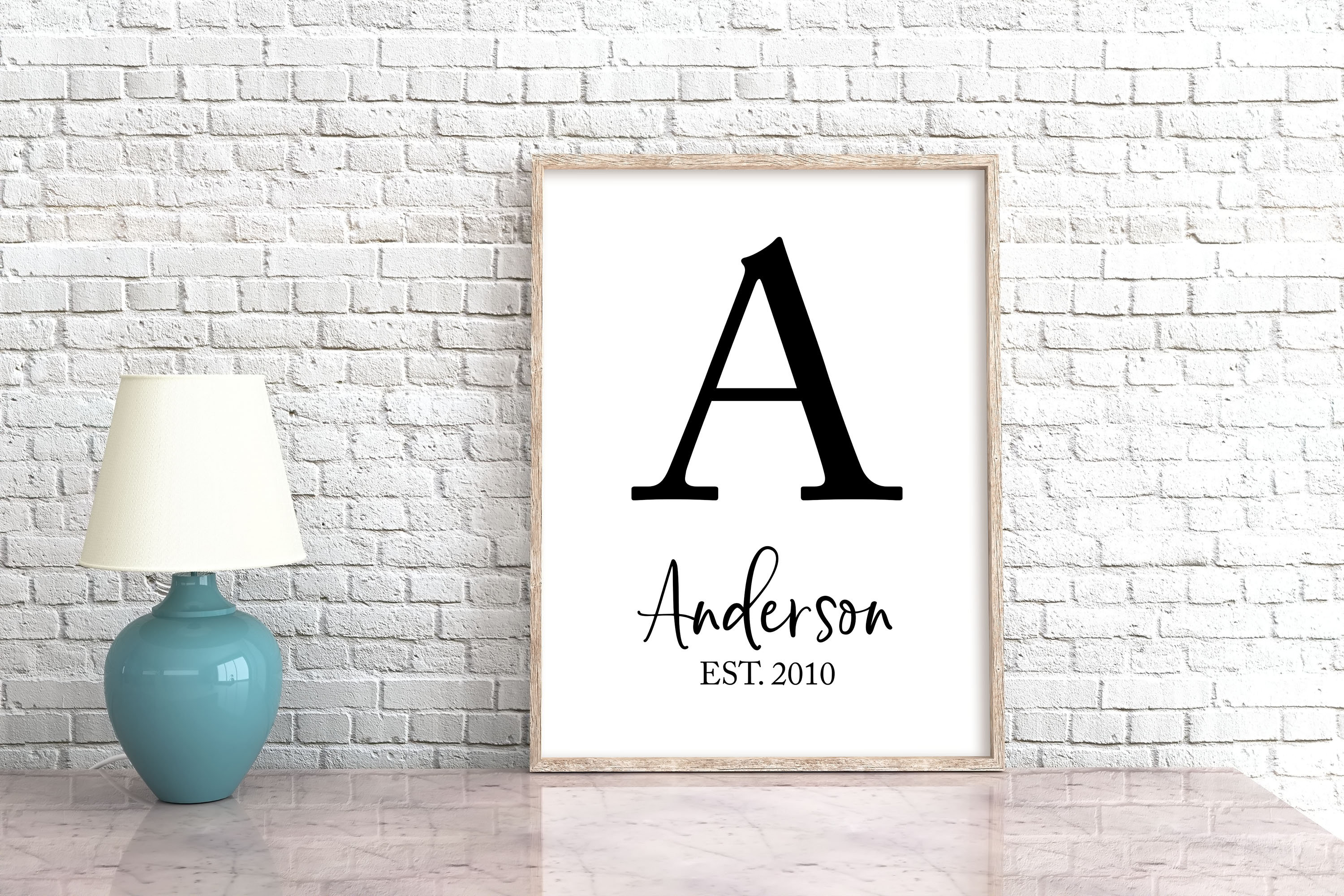 Customized Monogram Name Printable-digital File-last Name Wall - Etsy