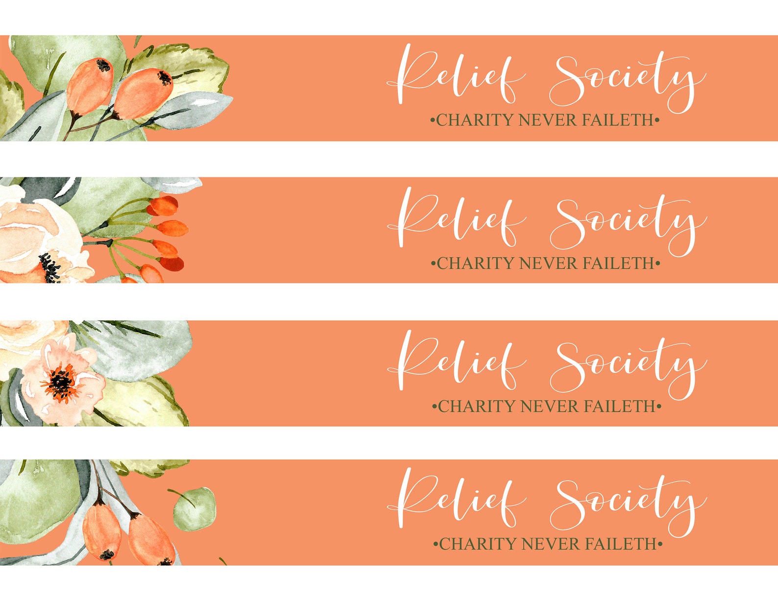 LDS Relief Society Binder Covers & Spines-instant Download - Etsy