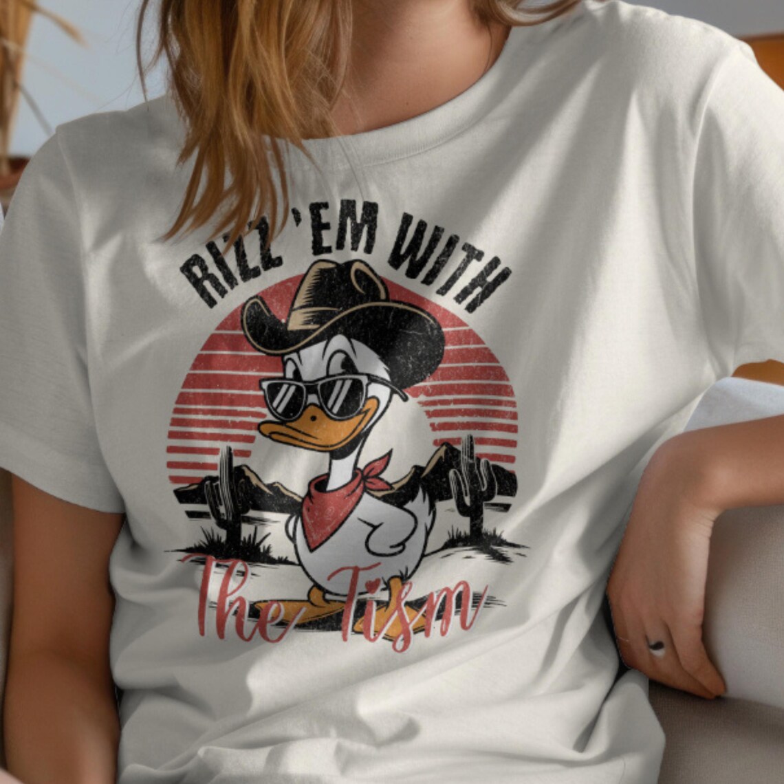 Rizz 'em With the 'tism SVG PNG, Funny Duck Meme, Funny PNG Sarcastic ...