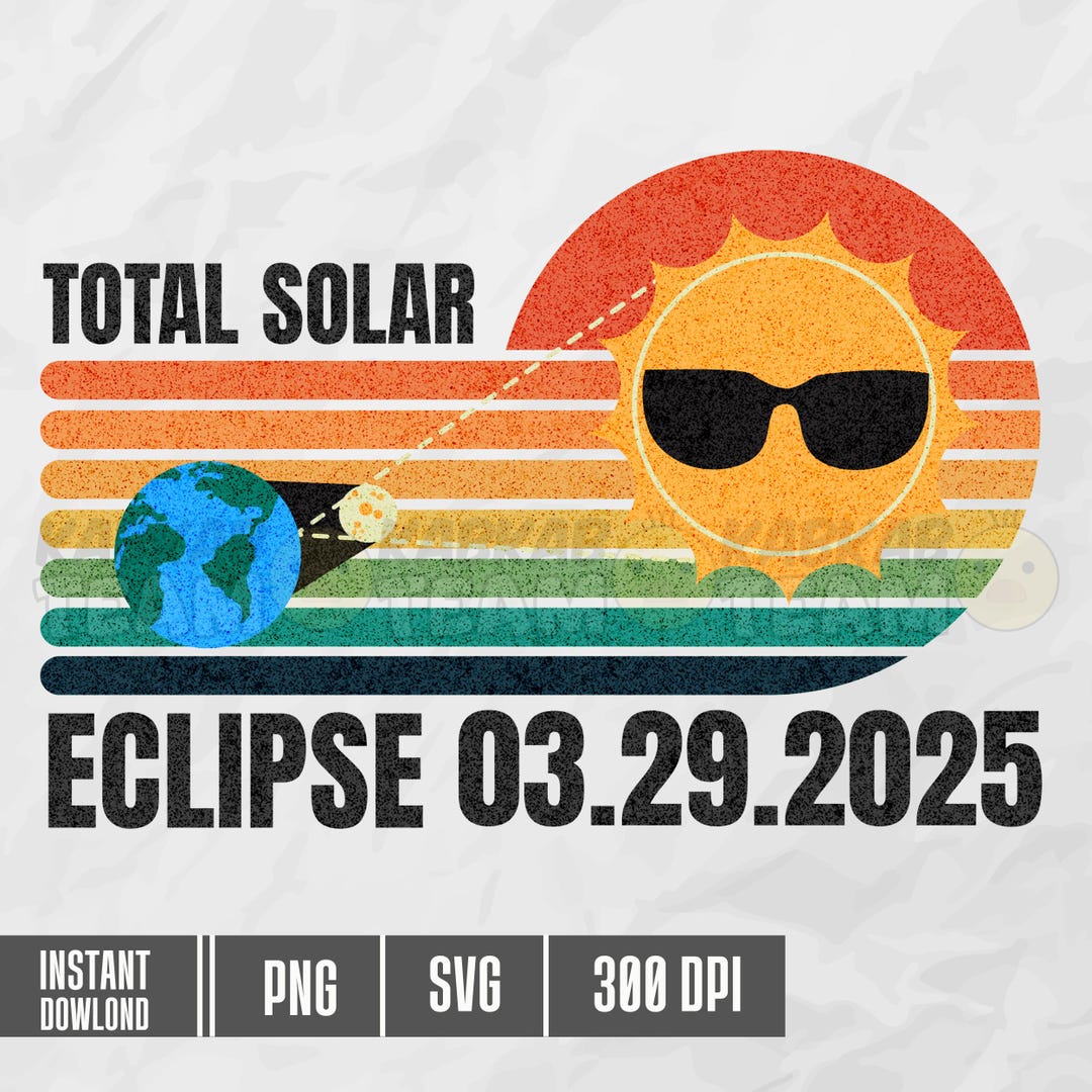 Total Solar Eclipse March 29th 2025 PNG, Solar Eclipse 2025 PNG ...