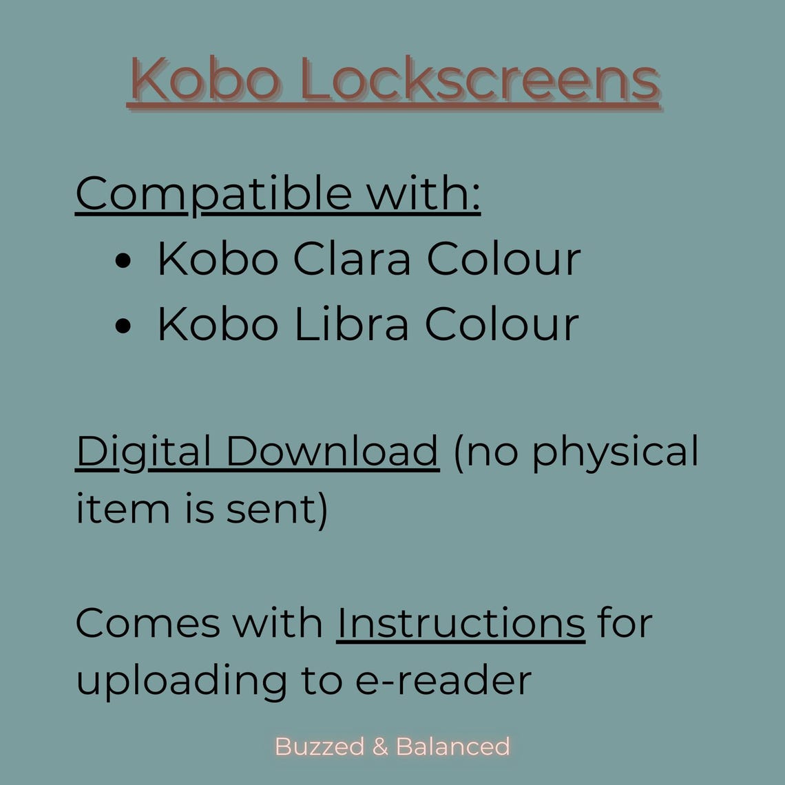 Kobo Blue Screensaver Set of (3) | Digital Download | Kobo Clara Colour ...