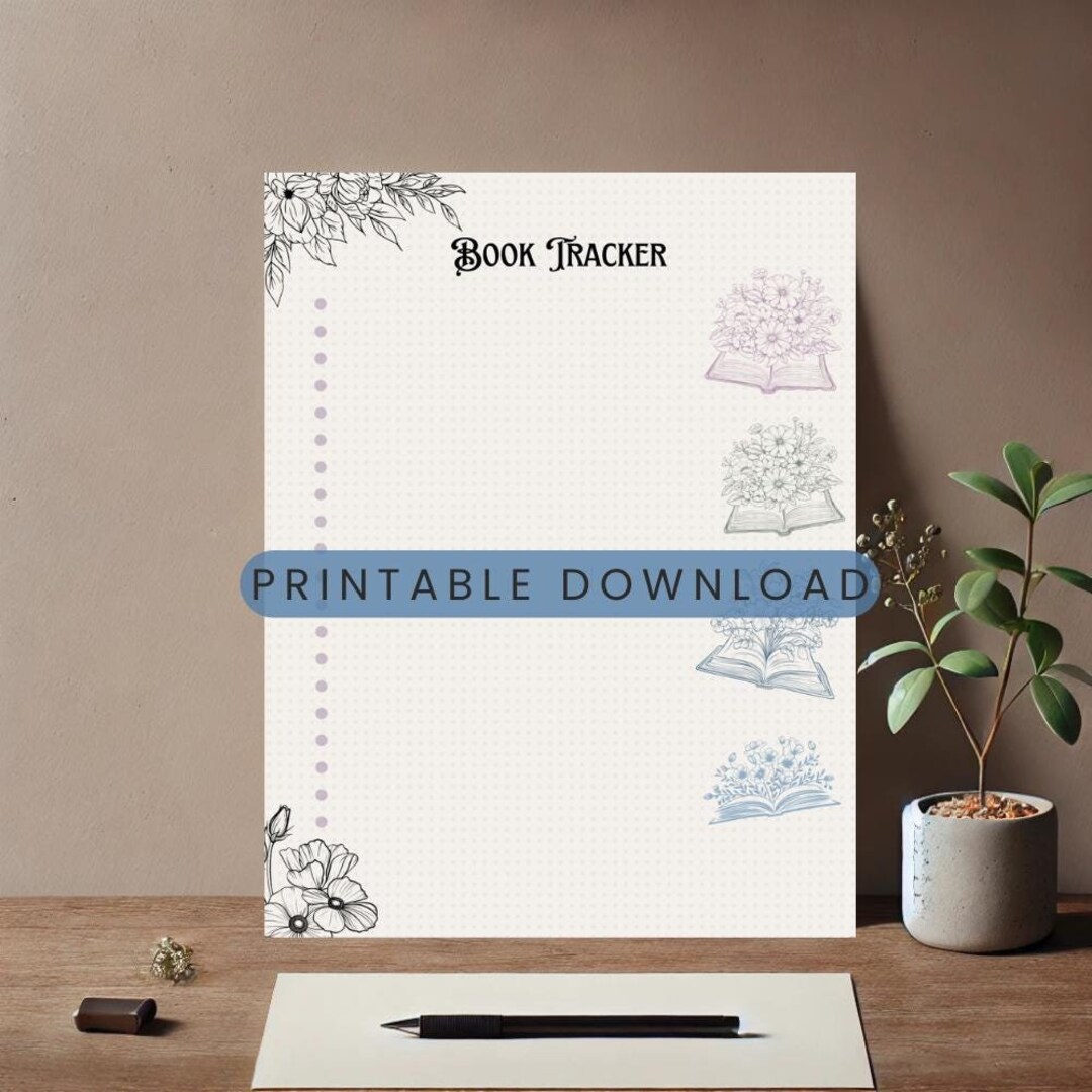 Digital Download | PRINTABLE | Book Tracker Notes | 8.5x11" Printable ...