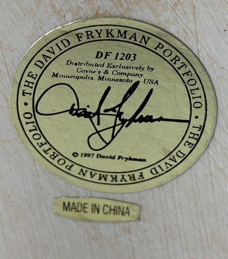 The David Frykman Portfolio 1997 the Christmas Collection DF1203 “oh ...