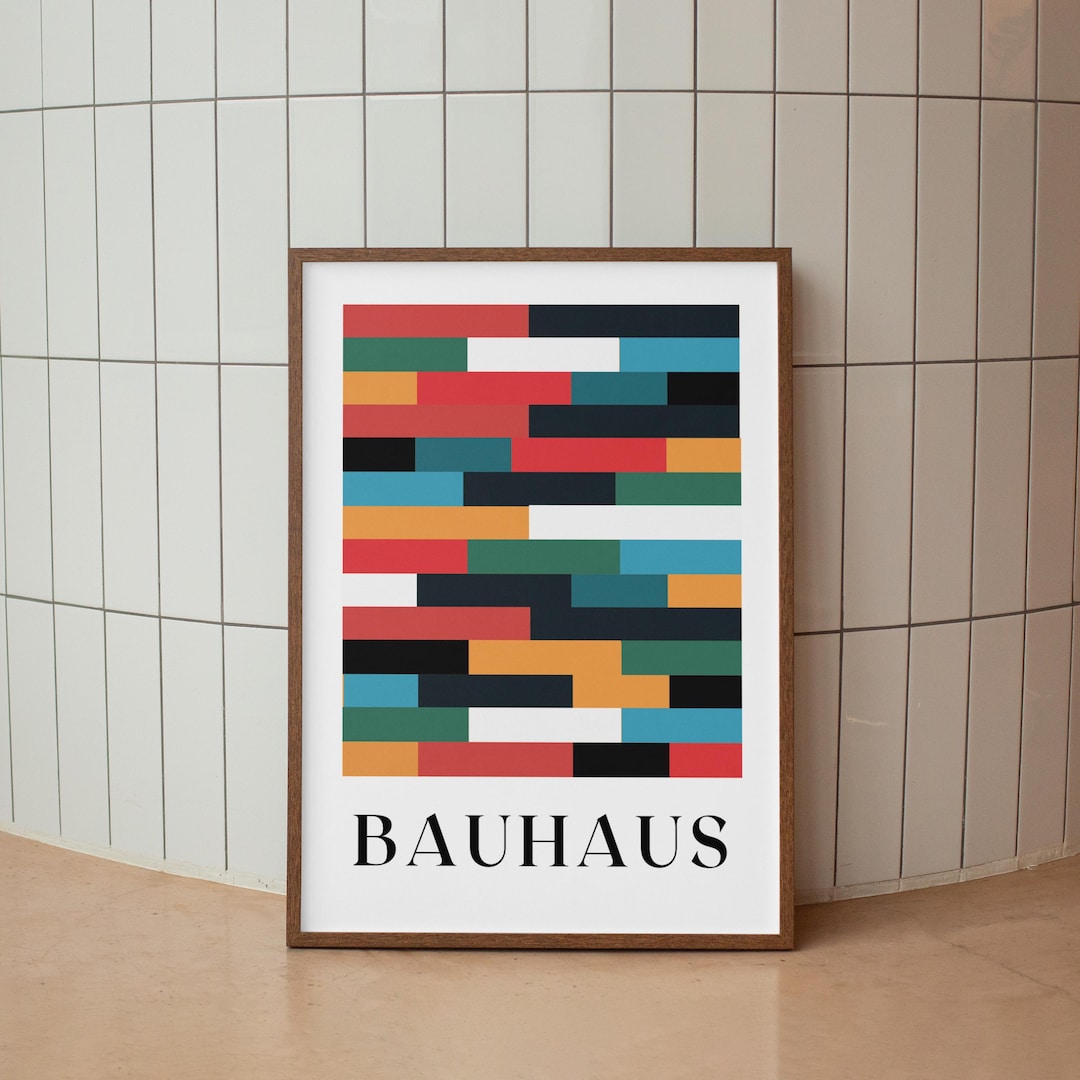 Bauhaus Color Palette Print – Mid-century Modern Abstract Wall Art ...