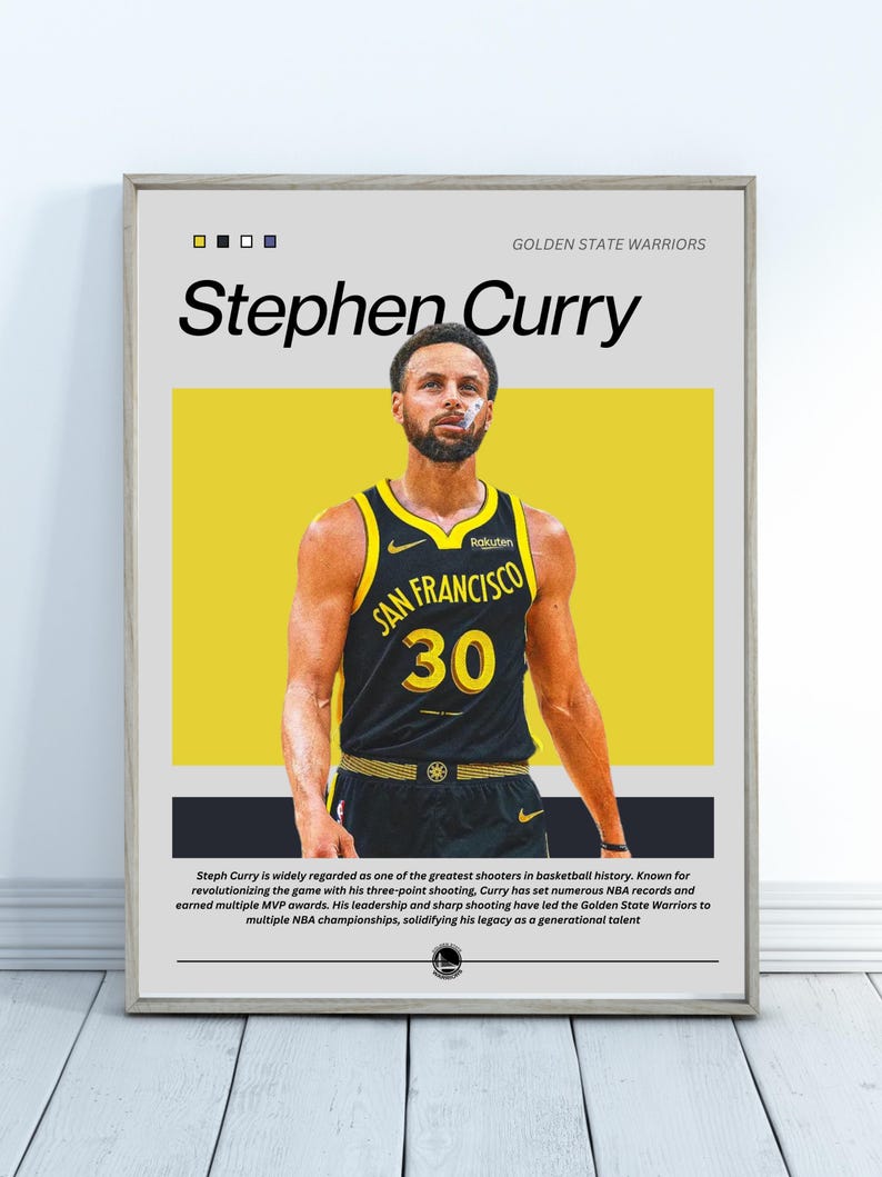 Steph Curry Poster - Golden State Warriors - NBA Poster - Sports Poster ...