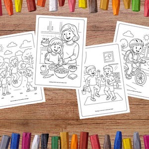 Healthy Habits Coloring Book – Educational Fun Printable Wellness ...