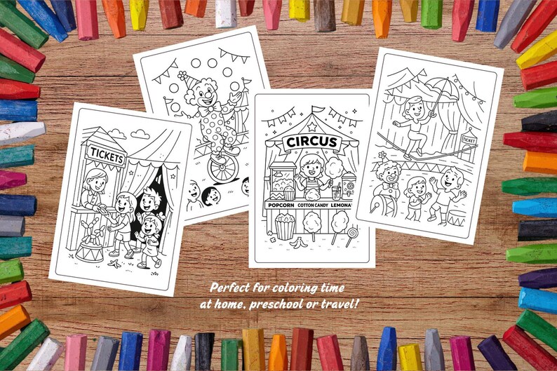 Magic Circus Adventures Coloring Book – Fun & Whimsical Printable for ...