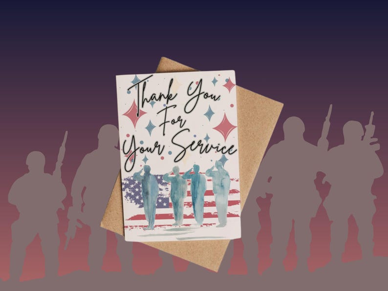 Printable “thank You for Your Service” Card | Military Appreciation ...