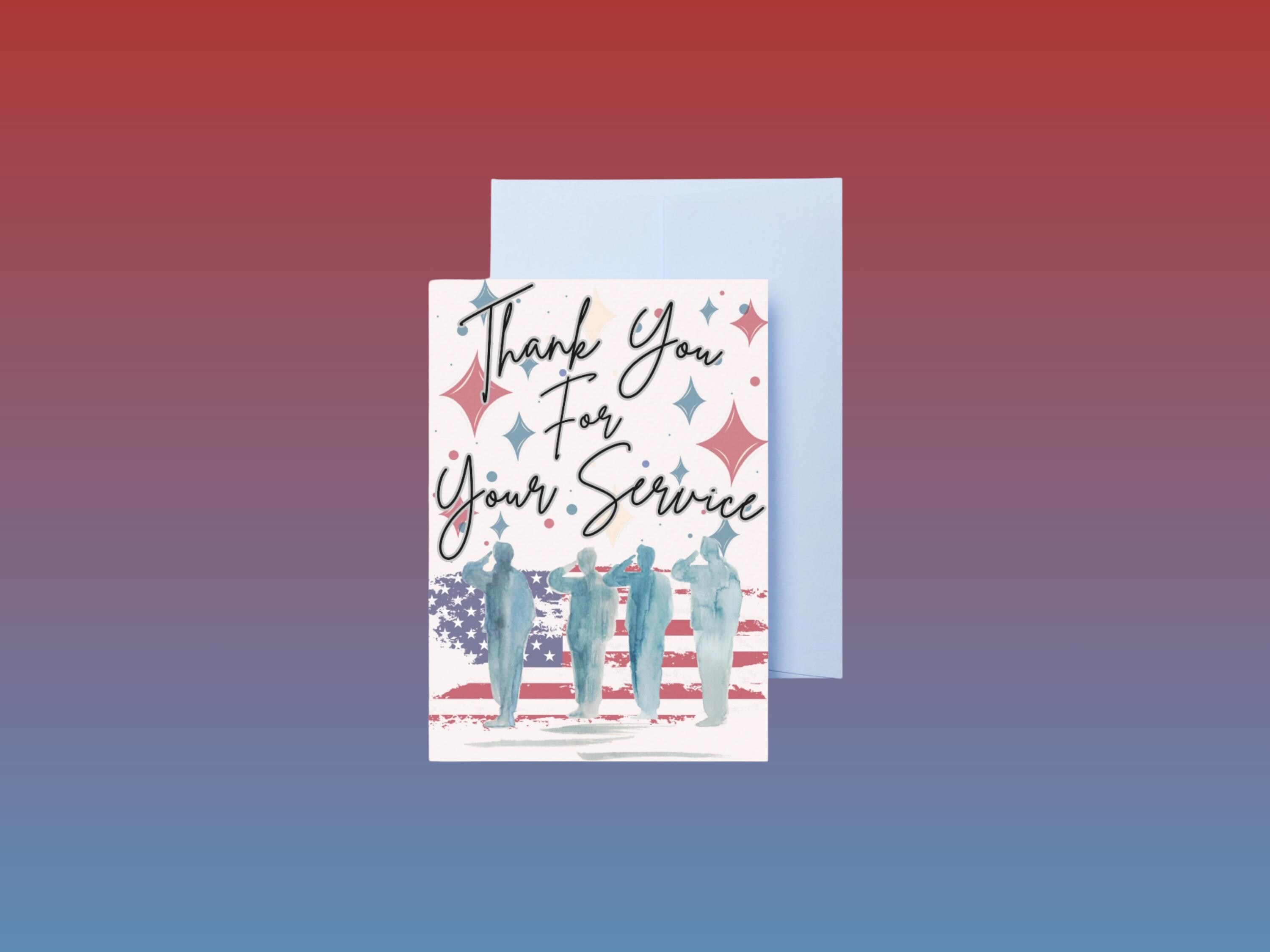 Printable “thank You for Your Service” Card | Military Appreciation ...