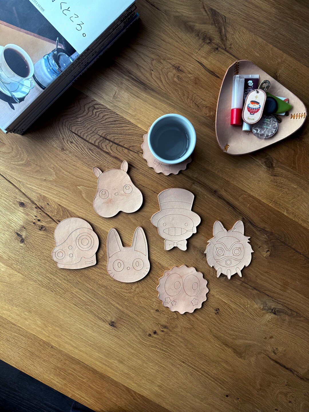 Studio Ghibli Subtle Leather Coasters Full Set (7) - Etsy