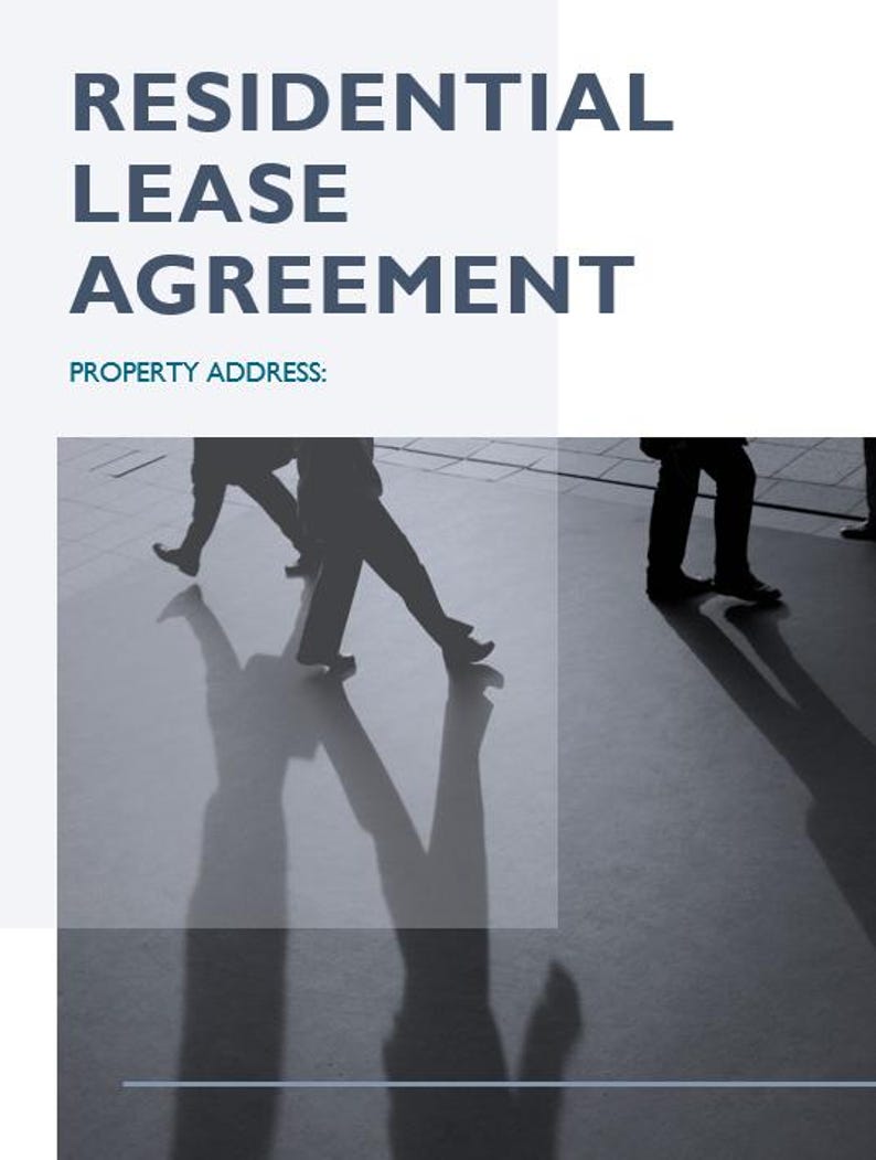 Residential Lease Agreement Template | Editable & Printable Legal ...