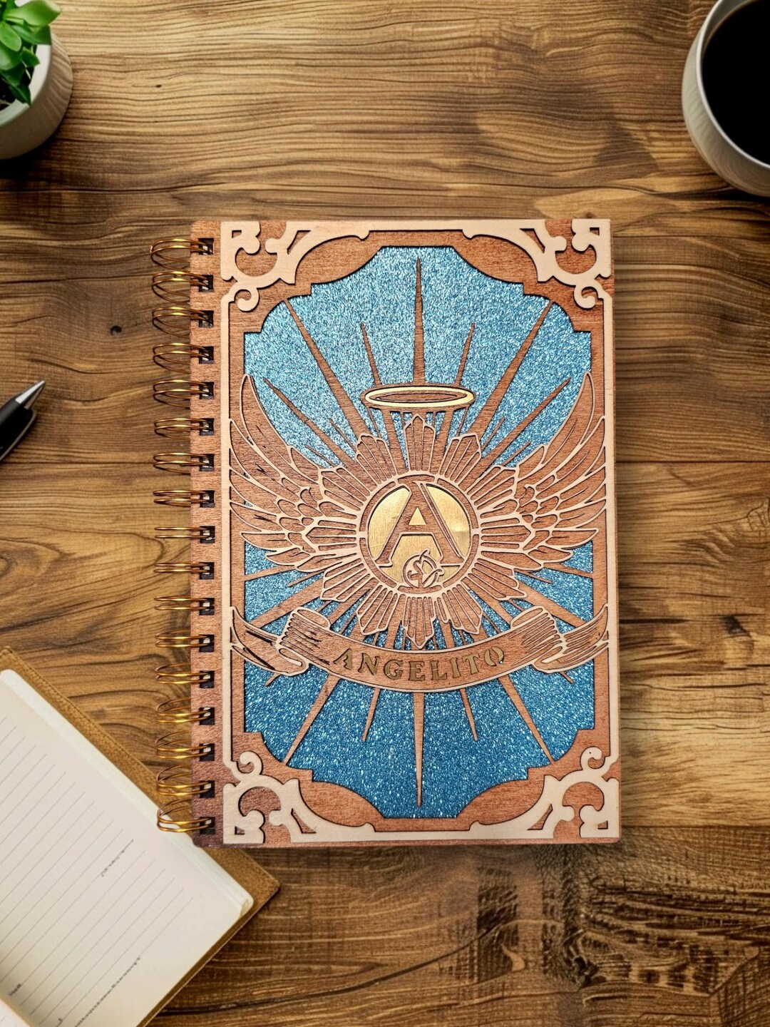 Family Emblem Journal - Personalized Laser Cut Wood Cover - Etsy