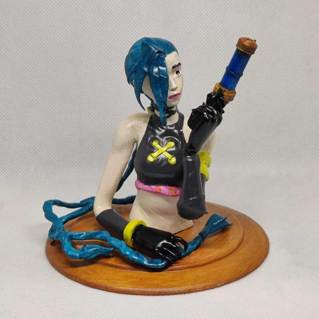 Jinx League of Legends Sculpture Figurines Arcane free Shipping - Etsy