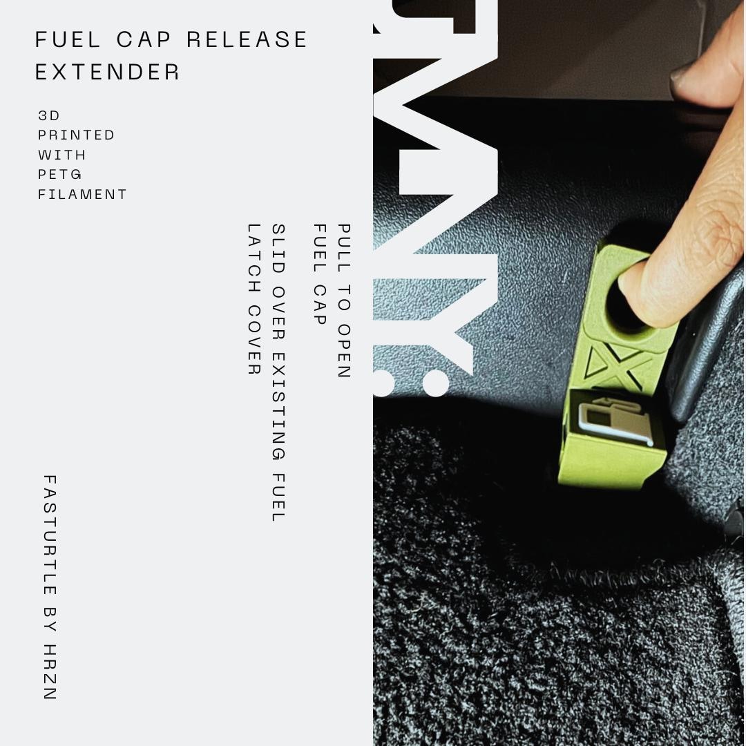 3D Printed Fuel Cap Release Extender, Fuel Lever Extension, Fuel Opener ...