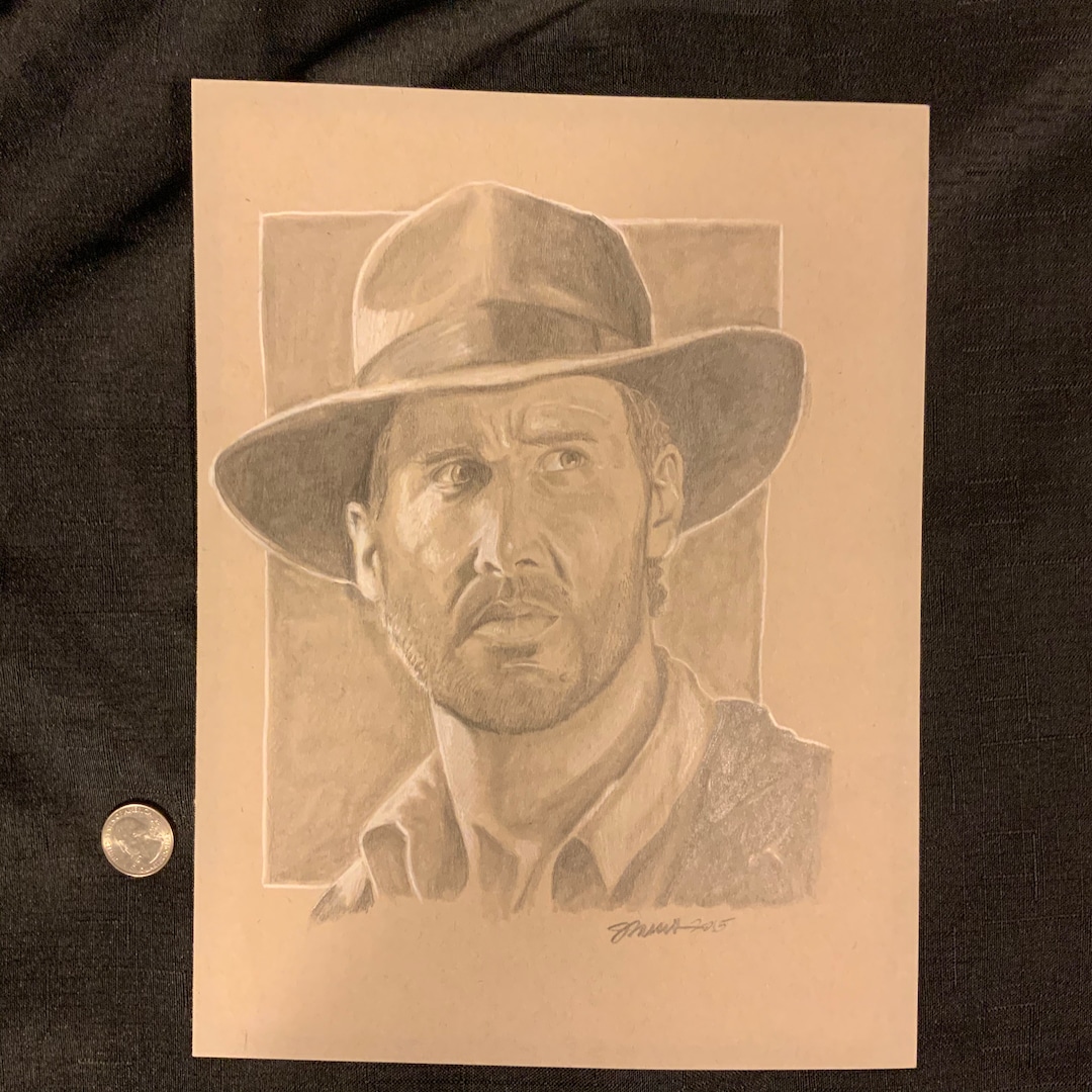 Indiana Jones Drawing - Etsy