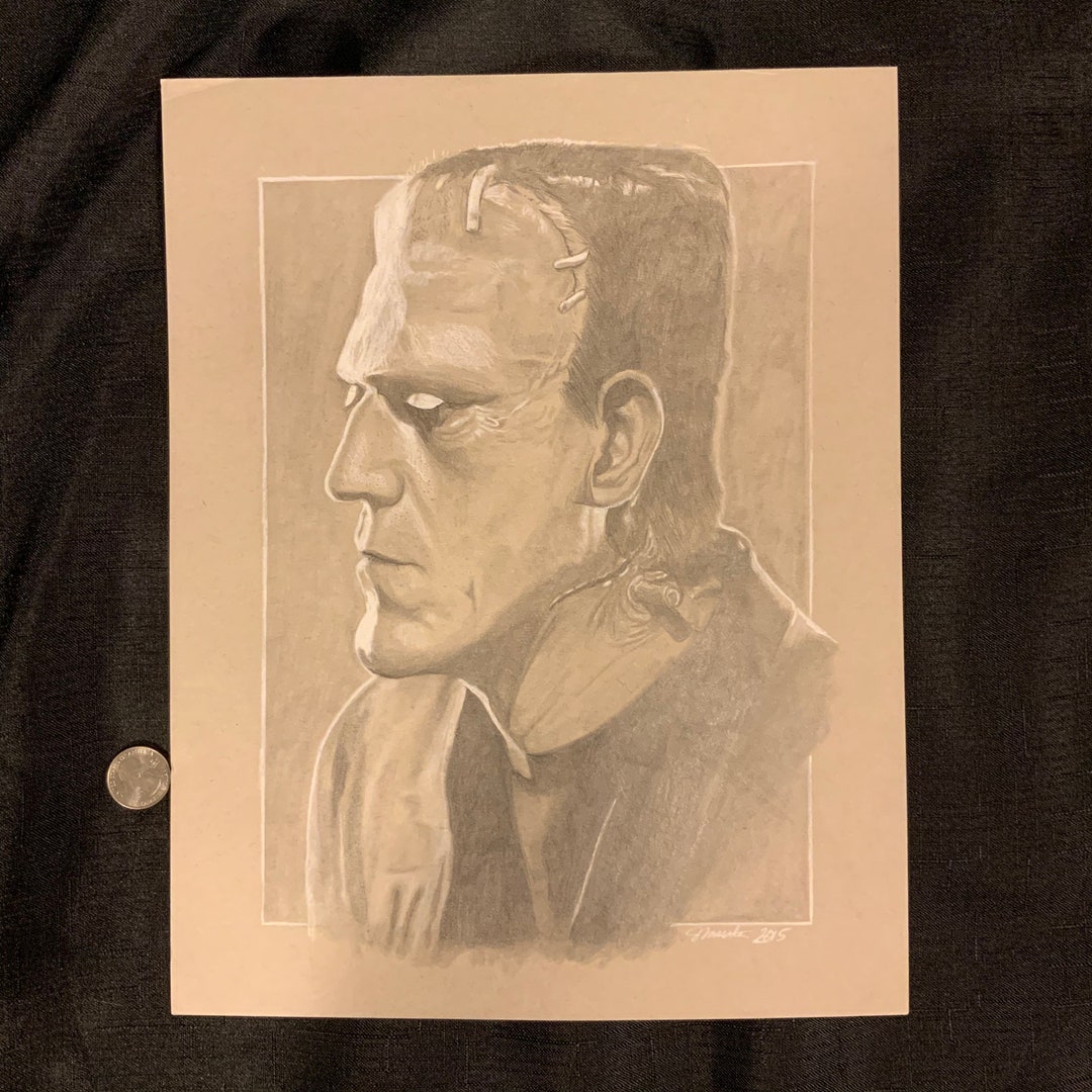 Frankenstein’s Monster Drawing - Etsy
