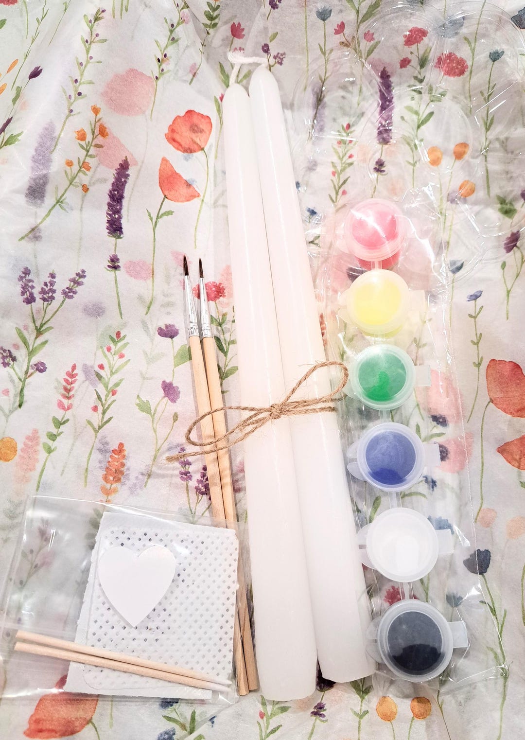 DIY Soy Taper Candle Painting Kit for Two: Creative Craft Activity - Etsy