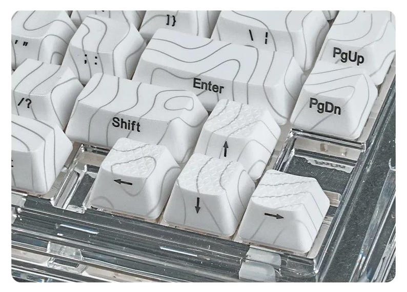 Topographic Keycaps Set – PBT, Cherry Profile, Gaming & Mechanical ...