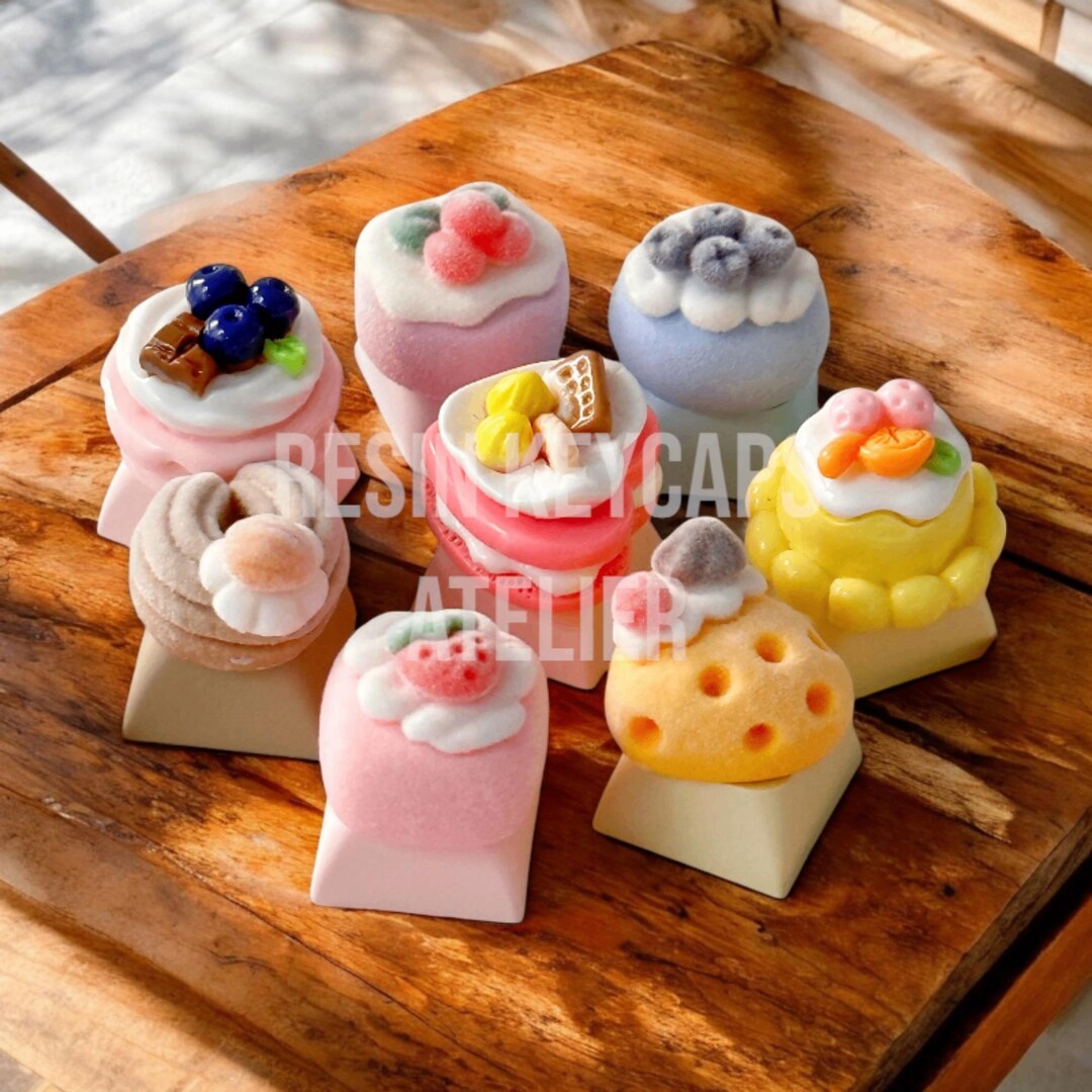 Handmade Artisan Keycaps – Cute Dessert-themed Keyboard Caps (random ...