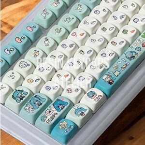 Custom PBT Keycaps Set | Cute Anime Artisan Keycaps for Mechanical ...