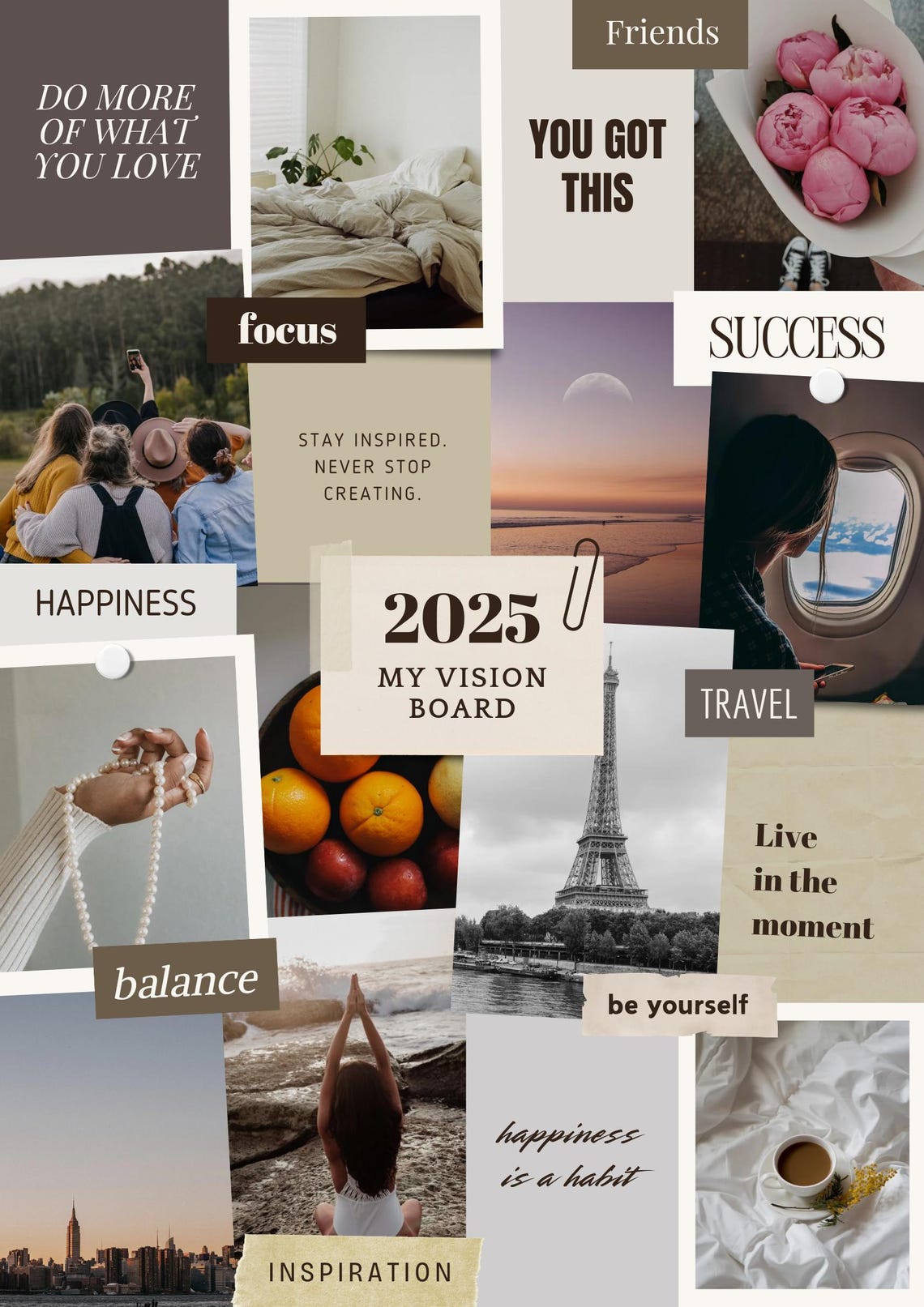 Vision Board - 2025, Template for Printing - Etsy