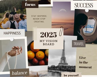 Vision Board - 2025, Template for Printing - Etsy