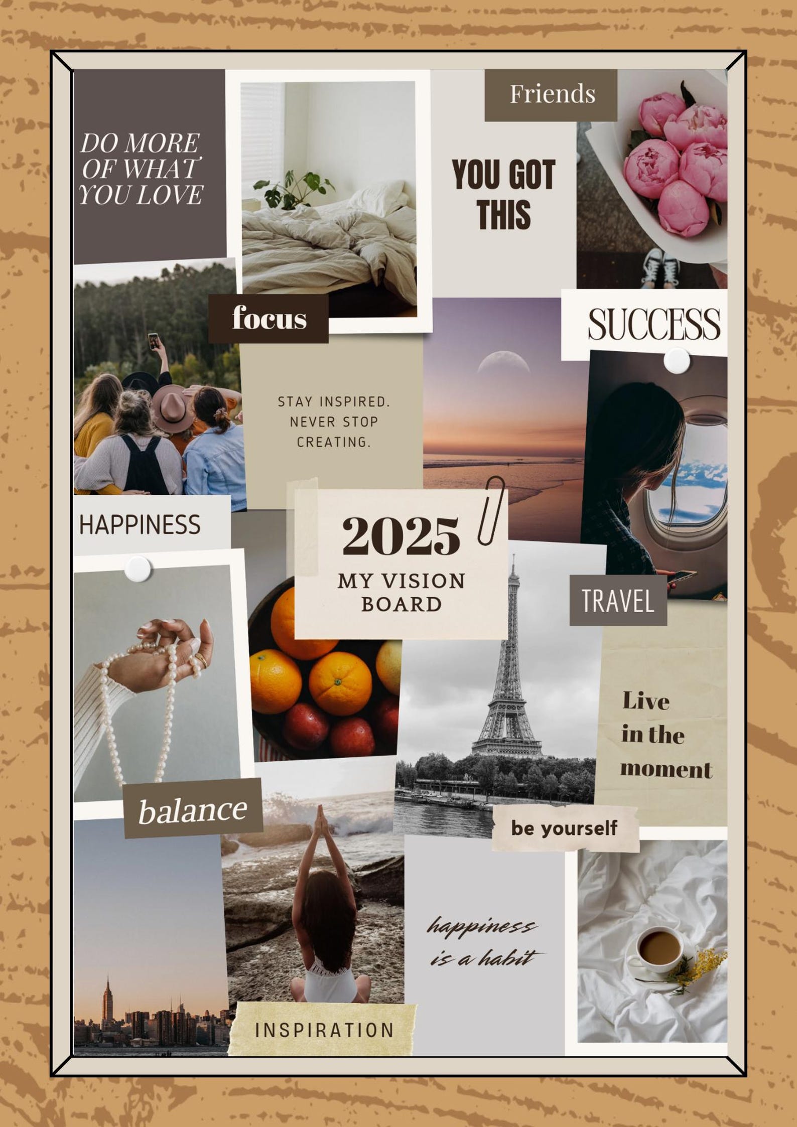 Vision Board - 2025, Template for Printing - Etsy