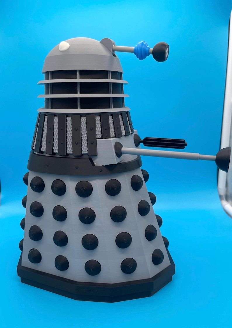 Doctor Who Classic Dalek | Dalek Figure, 3D Printed Fan Art | Grey and ...