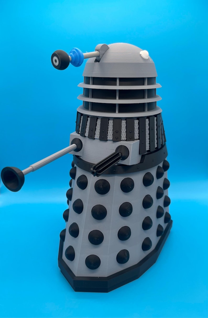 Doctor Who Classic Dalek | Dalek Figure, 3D Printed Fan Art | Grey and ...