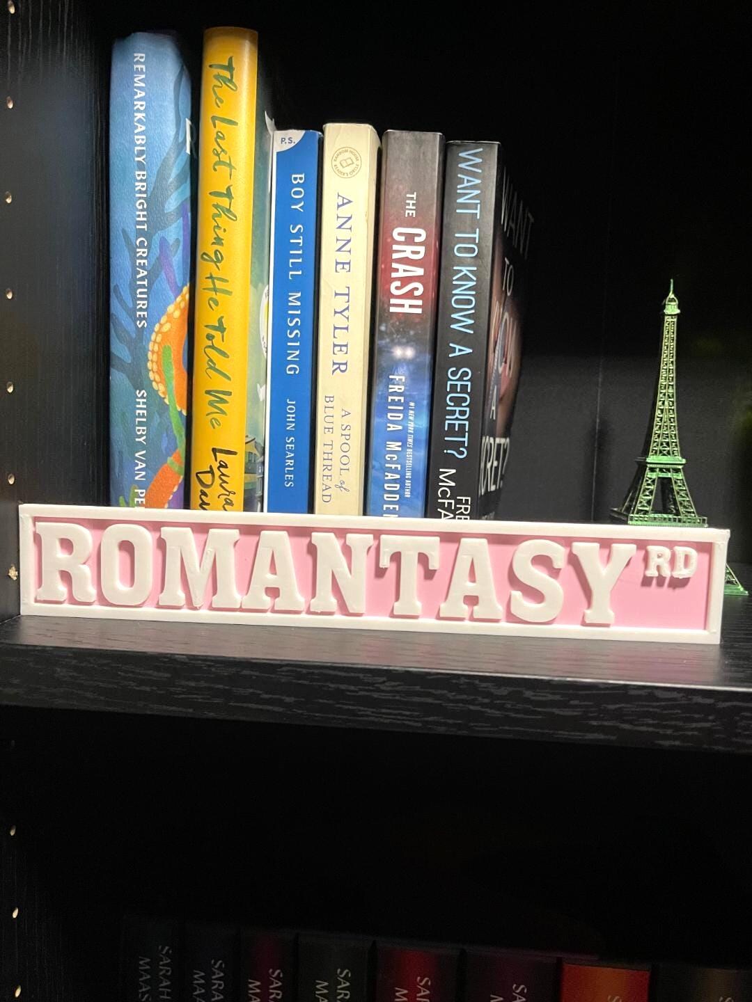 Romantasy Bookshelf Sign | Romance Fantasy Bookshelf Decor | Romantasy ...