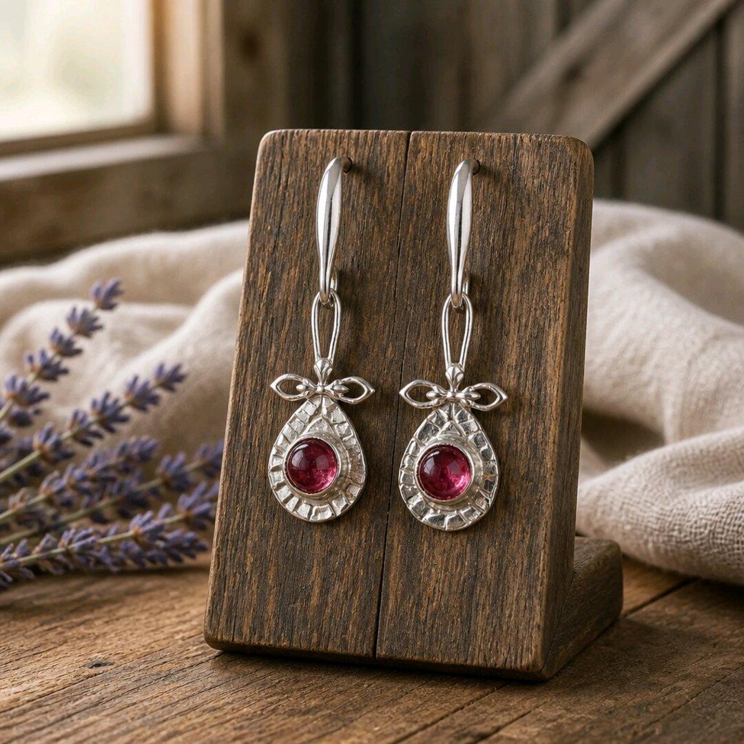 Boho Spinel Earrings: Modern Design, Fine and Sterling Silver Design ...