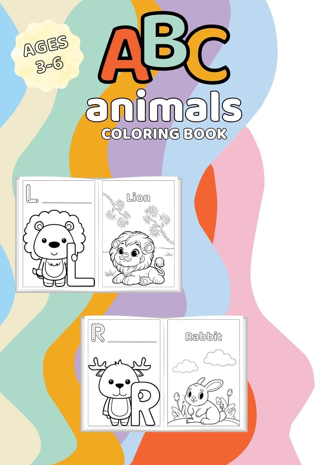 ABC Animal Coloring and Writing Book – Learn, Trace and Color - Etsy