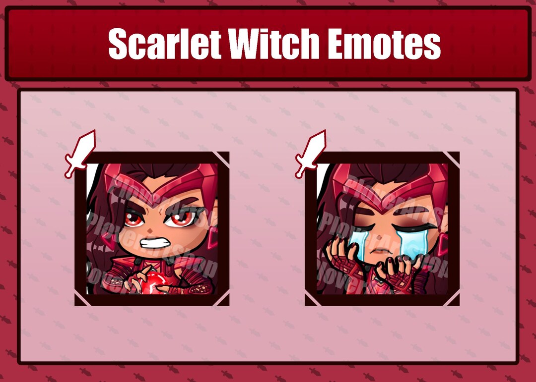 Scarlet Witch Emotes for Twitch & Discord | Marvel Rivals Emotes - Etsy