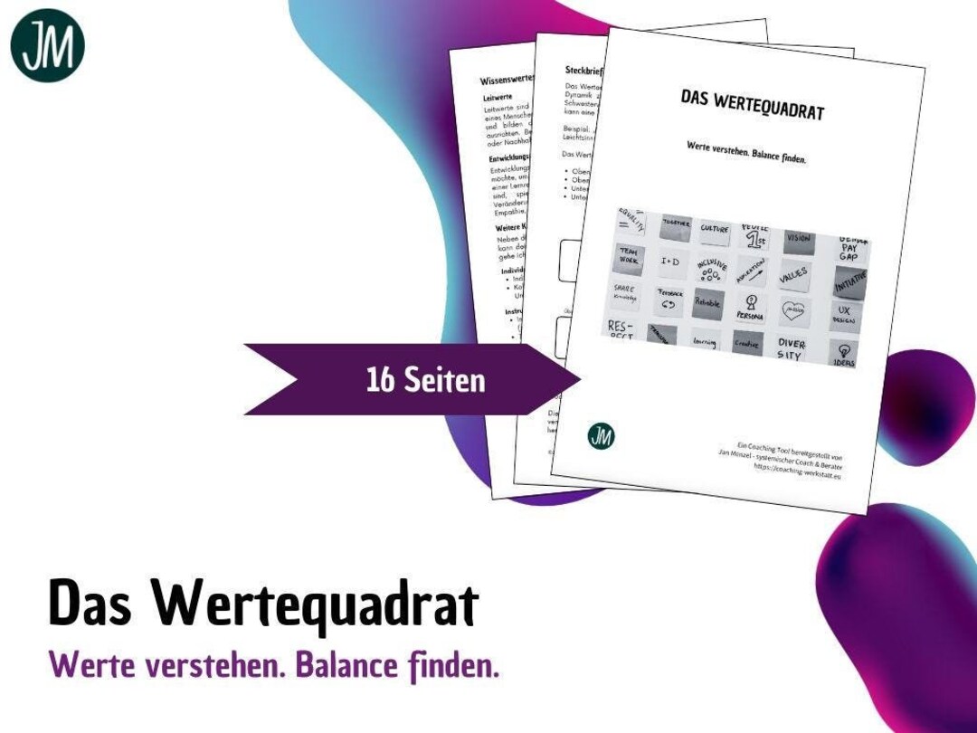 Values Square Coaching Tool - Template, Worksheet, PDF, Method Box ...