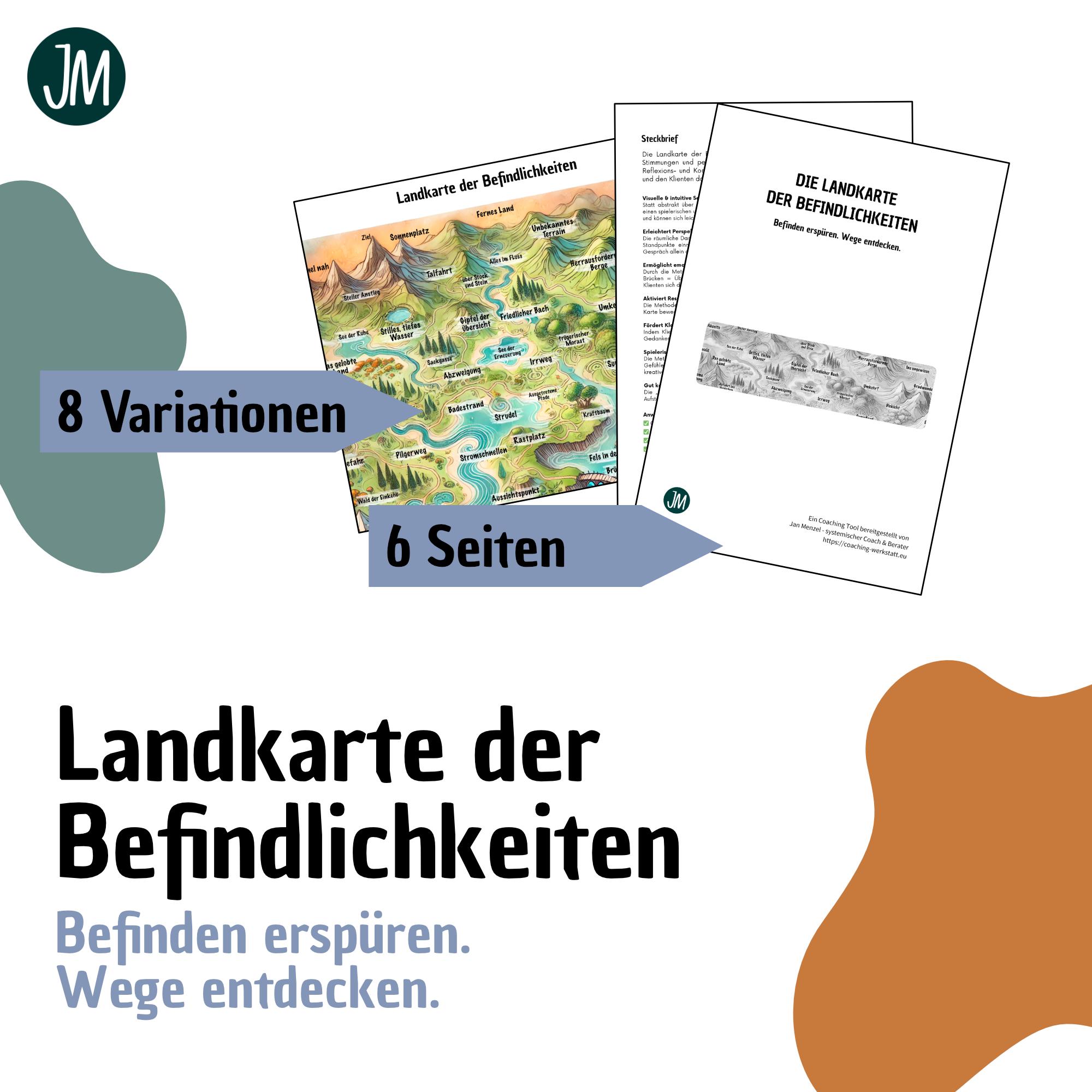 Landkarte der Befindlichkeiten Coaching Tool - Vorlage, Arbeitsblatt ...