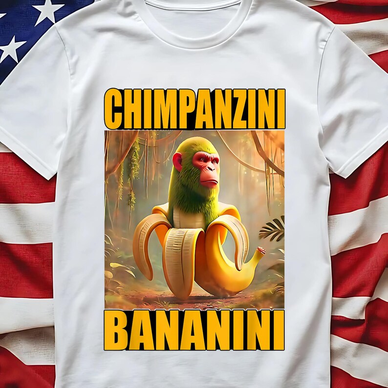 Chimpanzini Bananini PNG, Italian Meme Brainrot Design, Funny Monkey Meme Sublimation, Viral ...