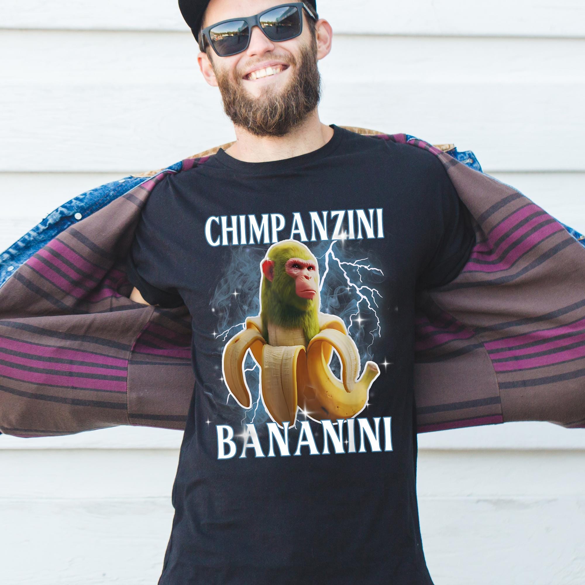 Chimpanzini Bananini PNG, Italian Meme Brainrot Design, Funny Monkey Meme Sublimation, Viral ...