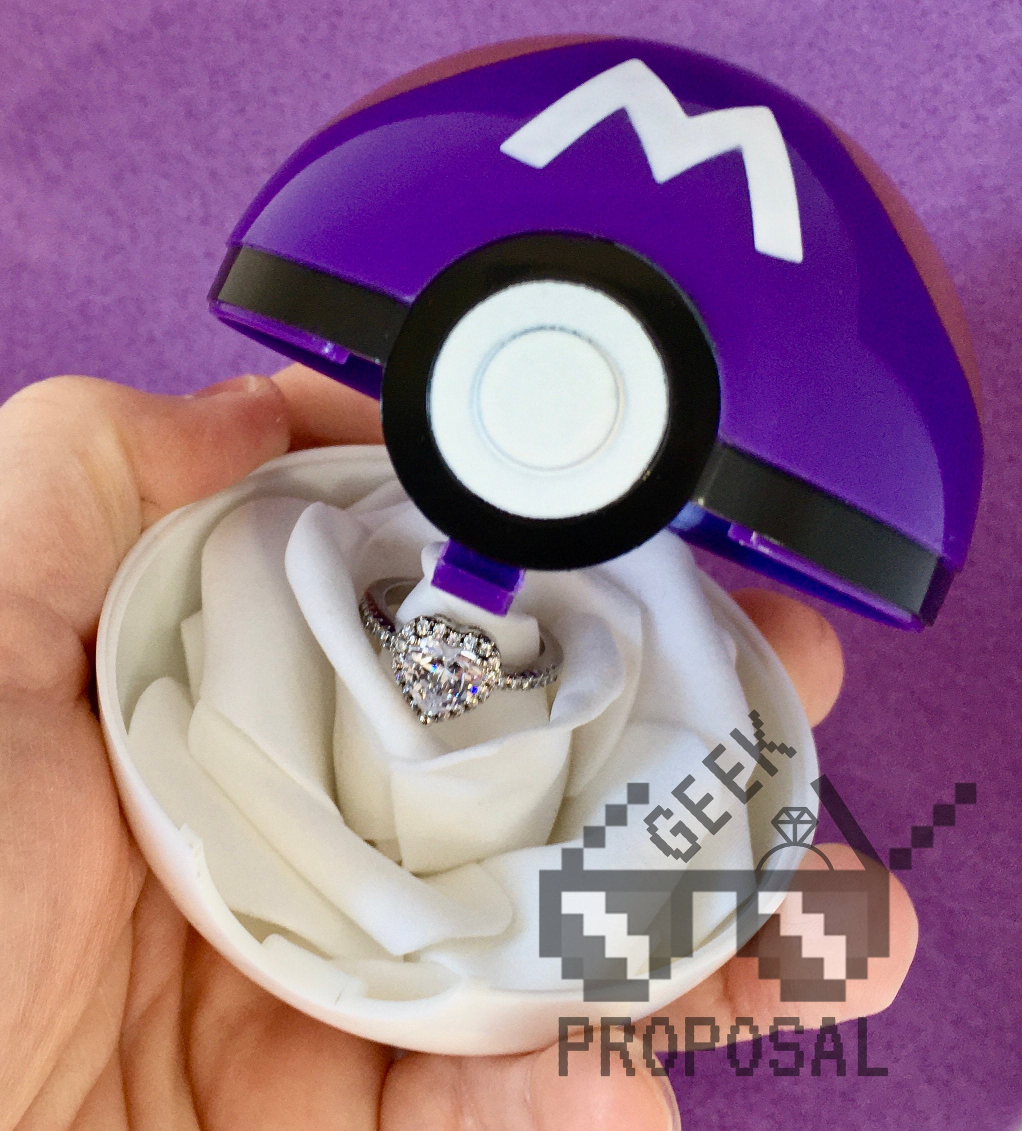 Pokeball Engagement Ring