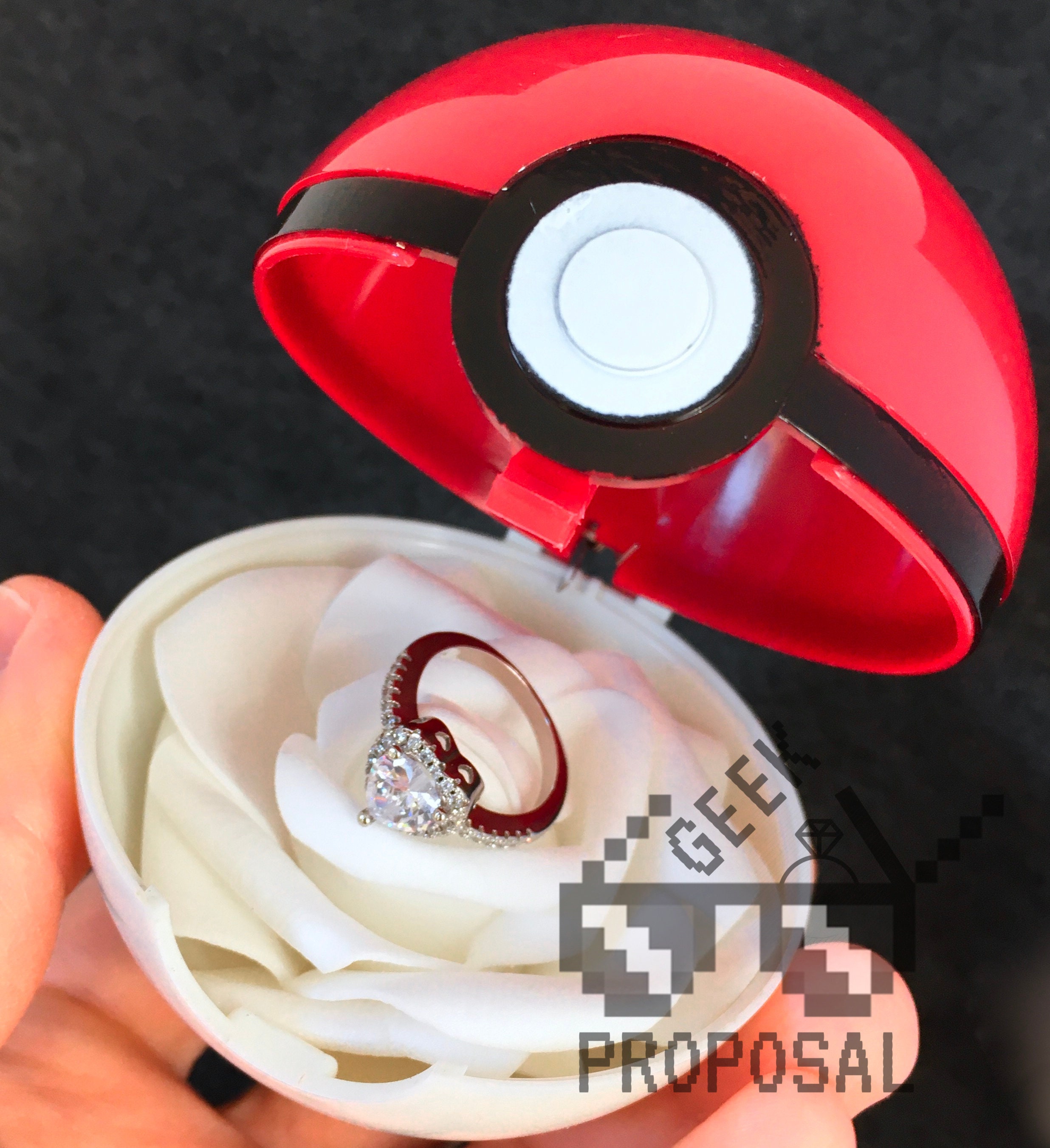 Pokeball Engagement Ring