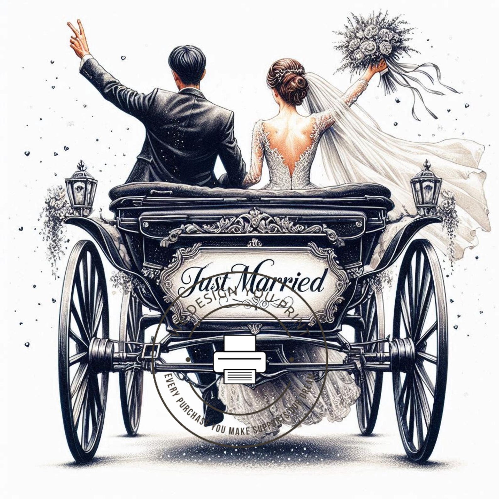 10 Bride and Groom Clip Art Set, High Quality 300 DPI JPG White ...