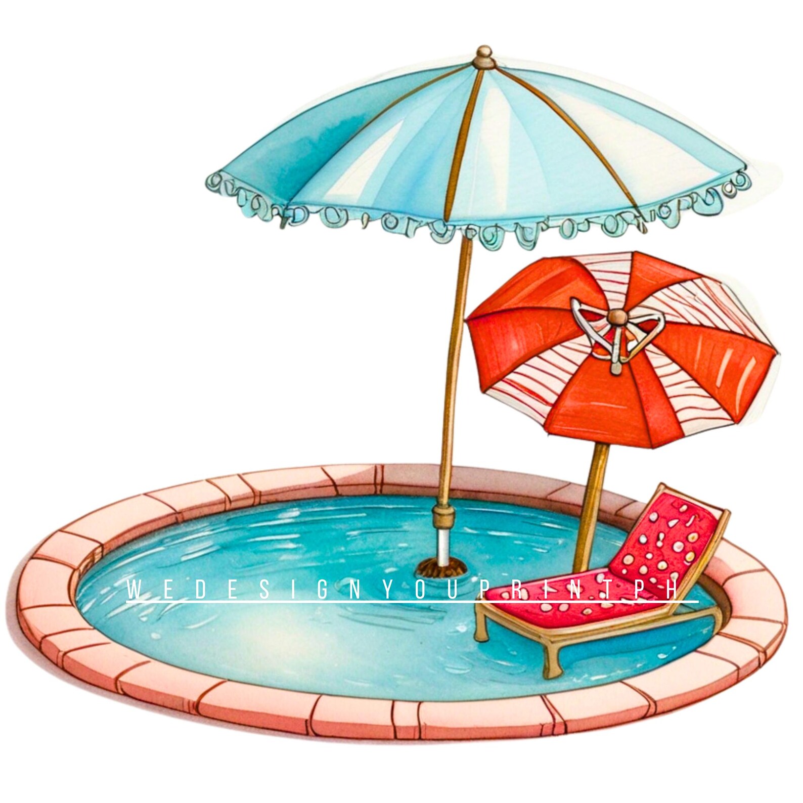 20 Summer Pool Party Clipart, Summer Swimming Pool Clipart, Summer ...