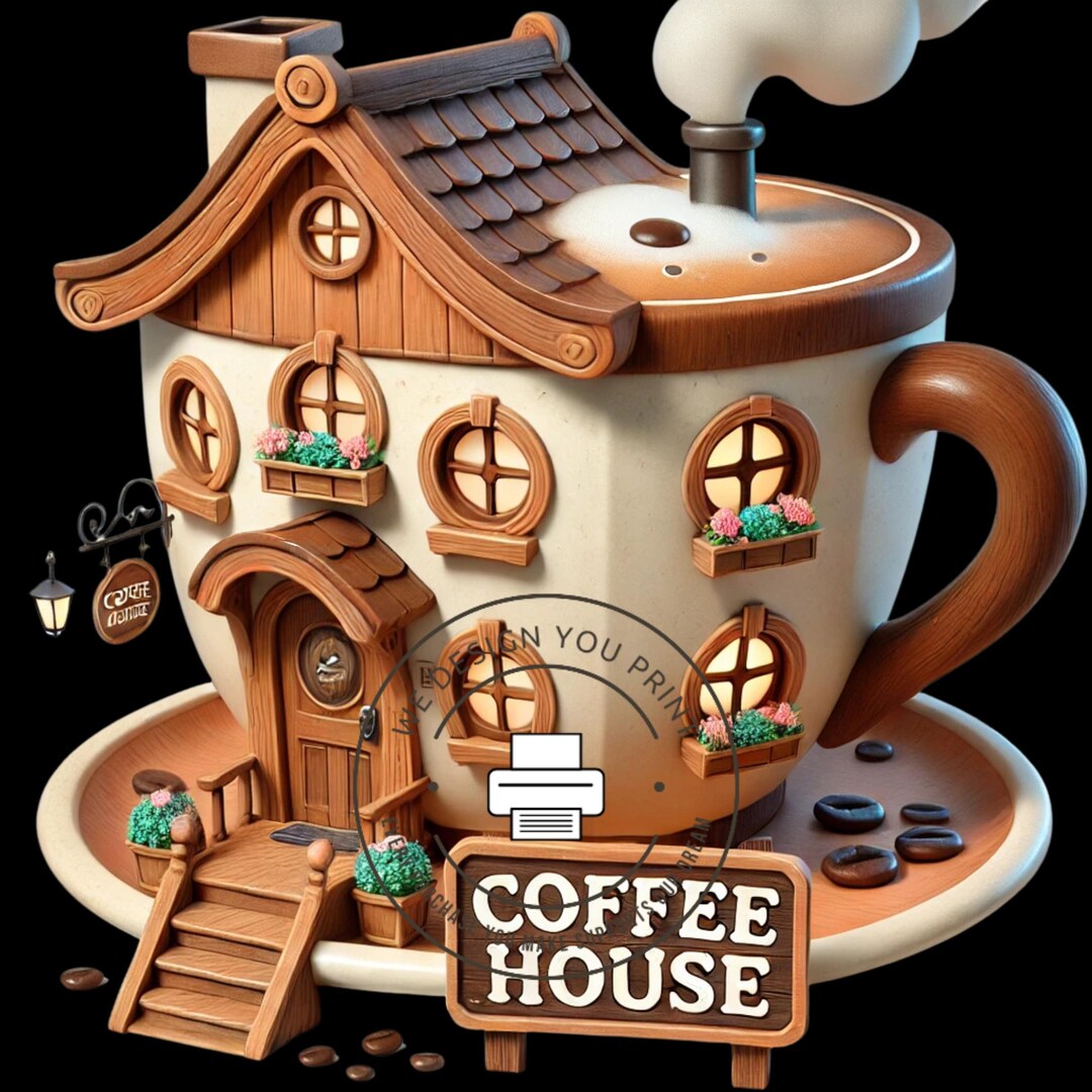 10 Coffee House Clipart PNG, Cafe Shop Digital Images Art, Clip Art Set Bundle - Etsy
