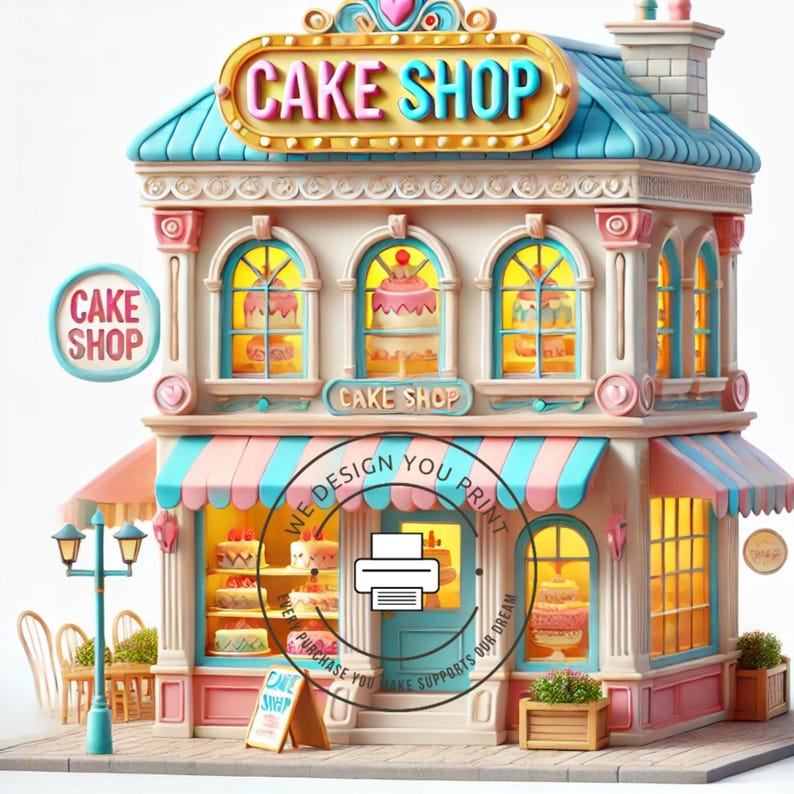 10 Cake Shop Storefront Clipart JPG, Cute Cake Shop Clipart, Sweets ...