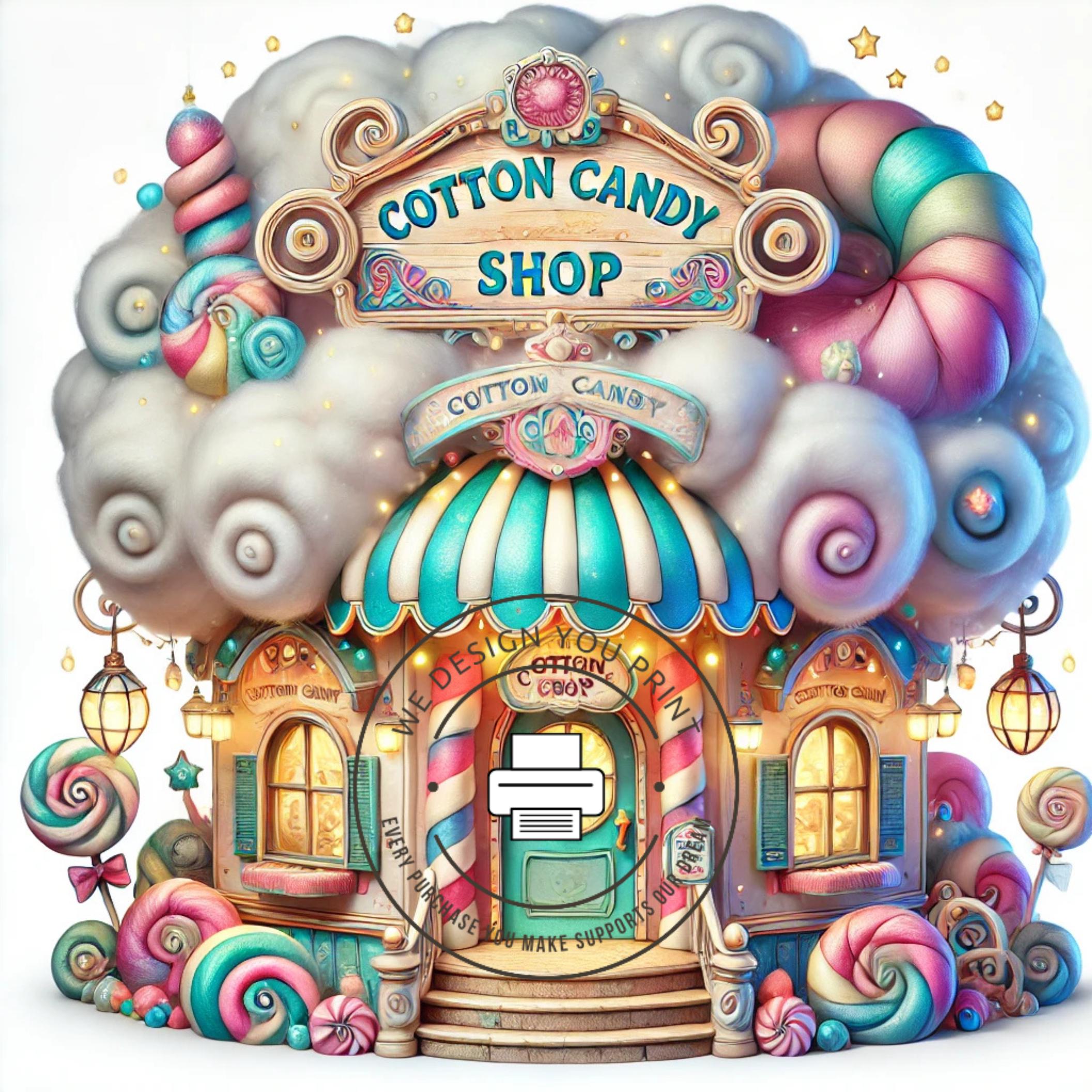 10 Cotton Candy Shop Clipart JPG, Cute Candy Store, Pastel Candyland ...